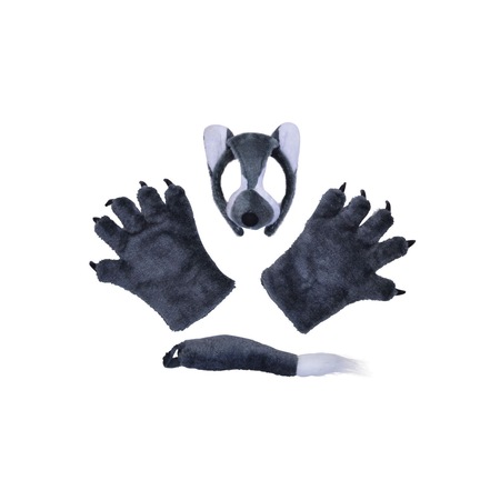Set accesorii lup pentru copii, gri, KidMania®, 3+, Universala - eMAG.ro