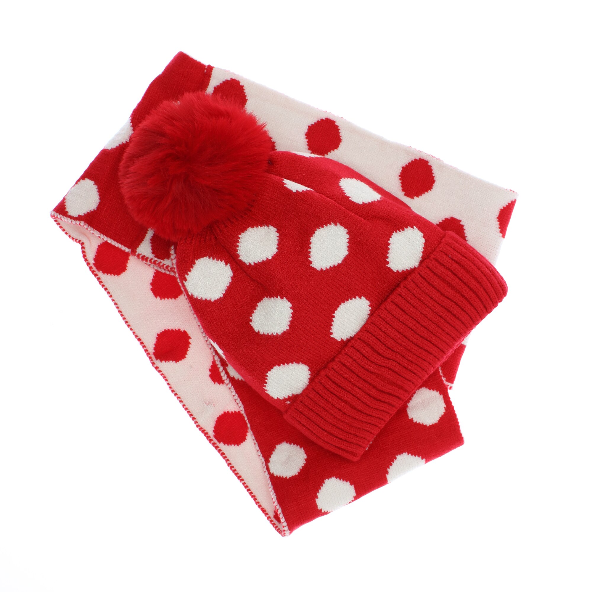 Set caciula si fular, pentru fetite, Buticcochet, din acril, model cu ...