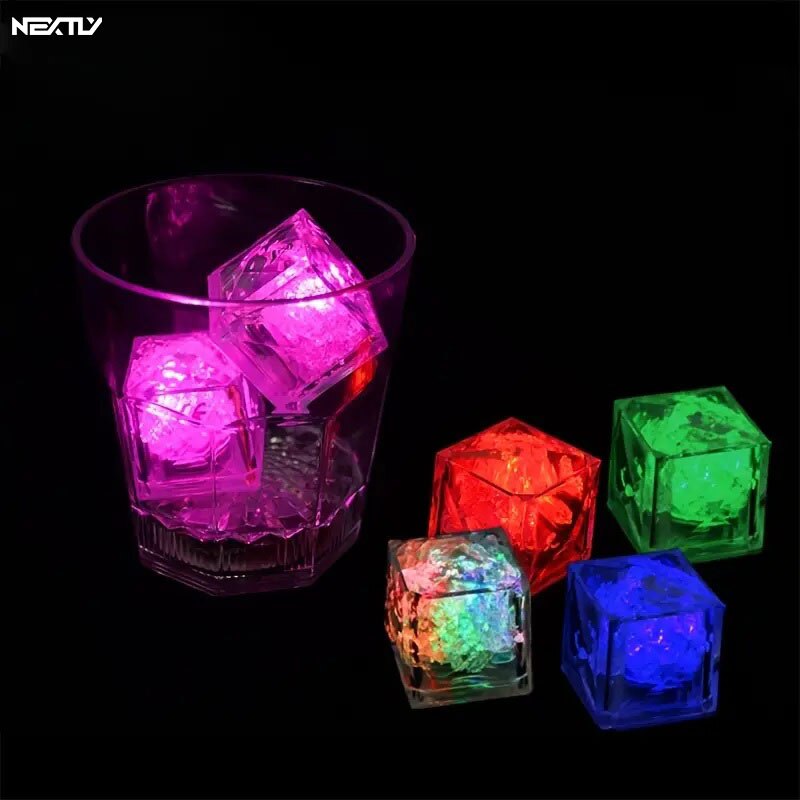 Set 12 cuburi de gheata cu leduri RGB NEXTLY, reutilizabile ...