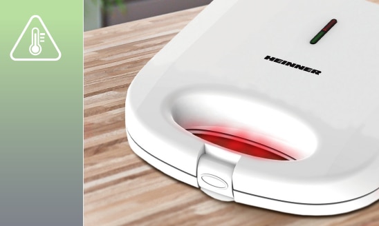Sandwich maker HEINNER SWAN SM-K750FGWH, 750w, capacitate: 2 sandwich ...