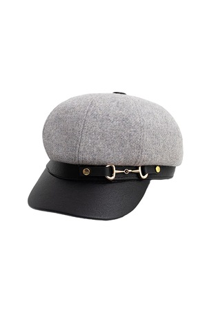 Sapca dama, model elegant cu accesoriu metalic, reglabila cu snur ...