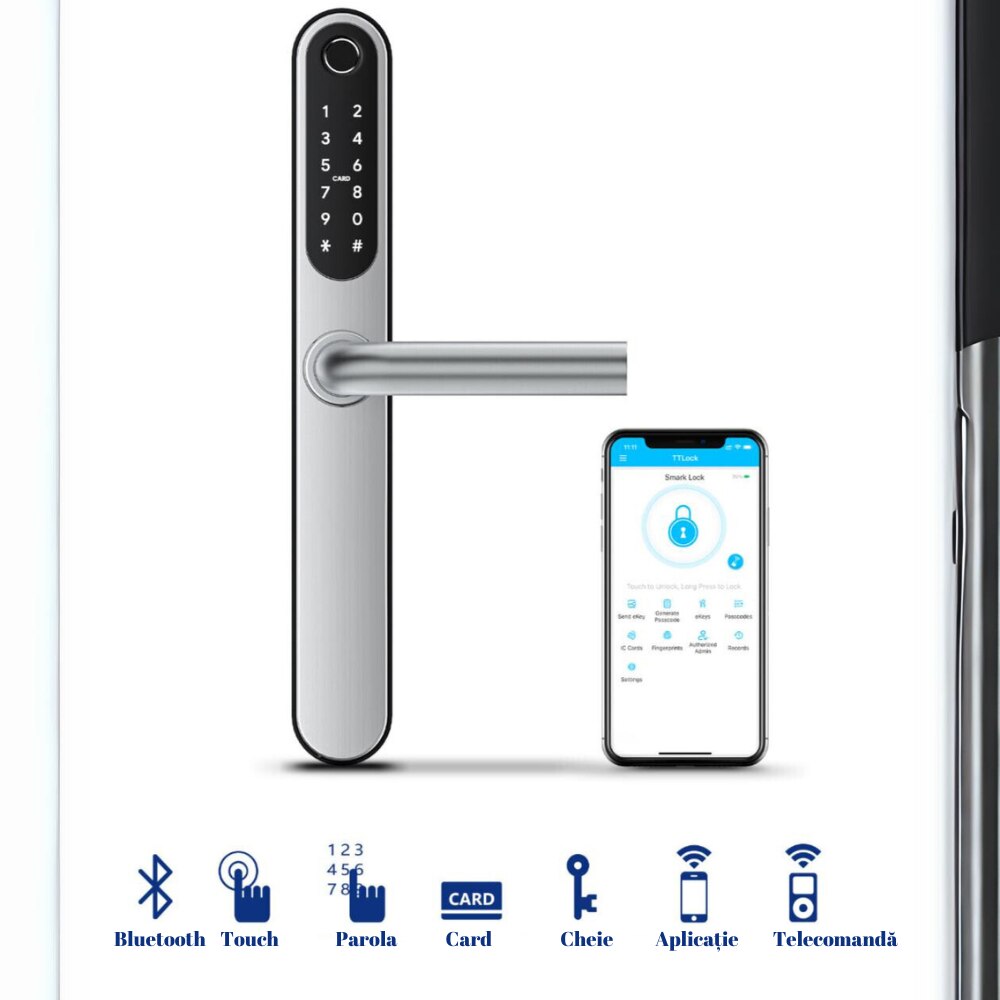 Yala inteligenta, acces control cu: amprenta, aplicatie generare cod cu ...