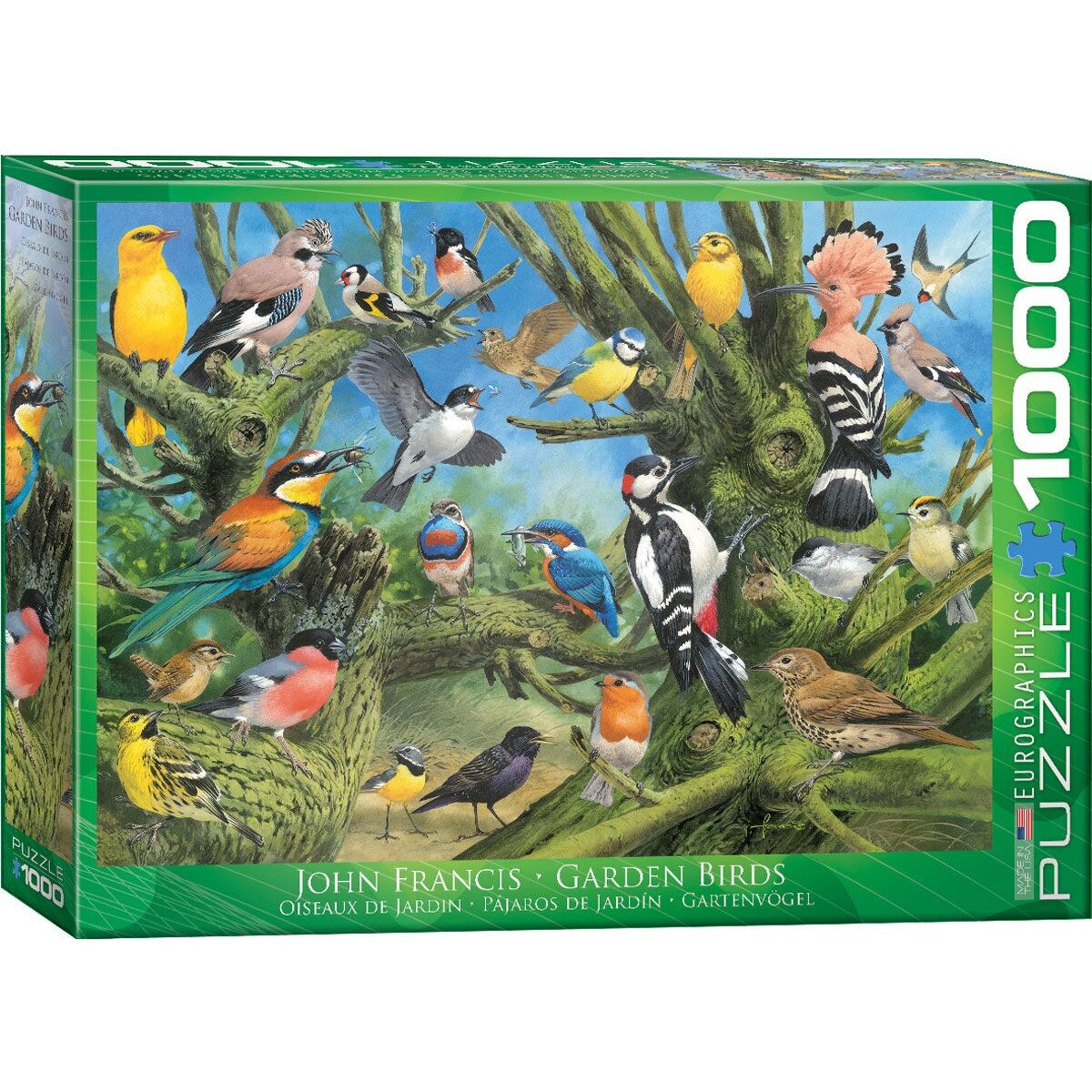 Puzzle Eurographics de 1000 piese - Pasari in gradina John Francis ...