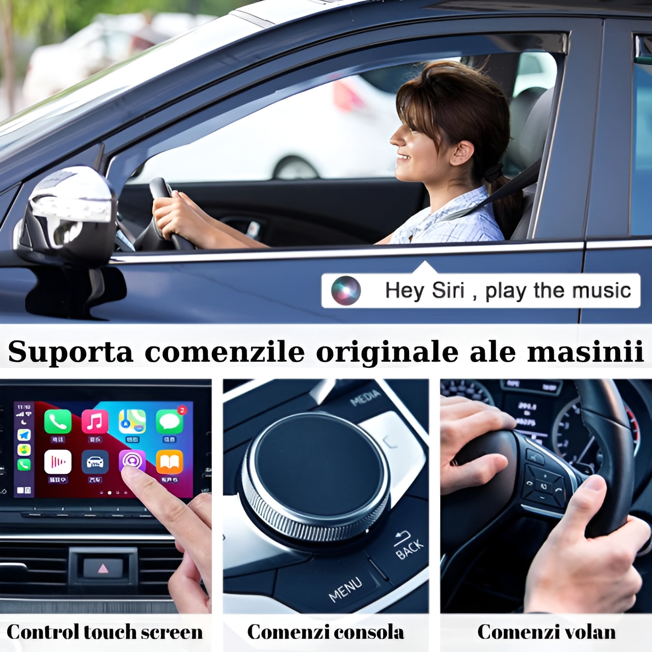Modulator Carplay Wireless HASEPE, Smart USB car play, reconectare ...