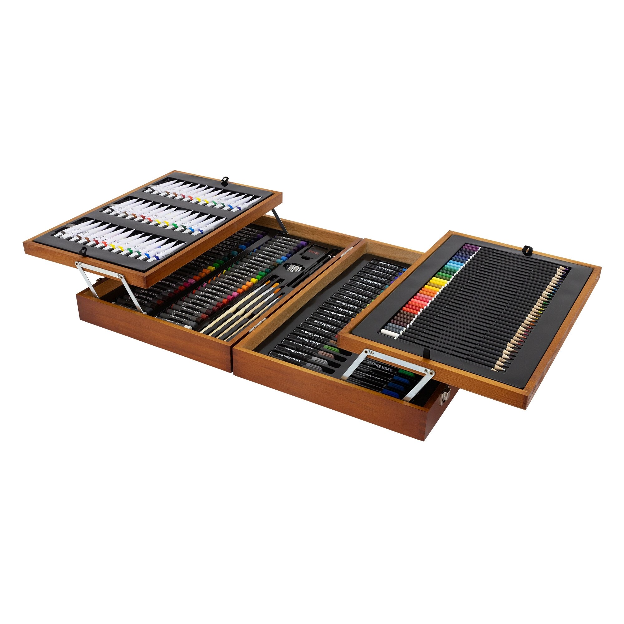 Set pentru pictura ECD Germany, lemn, lada pliabila din lemn cu doua ...