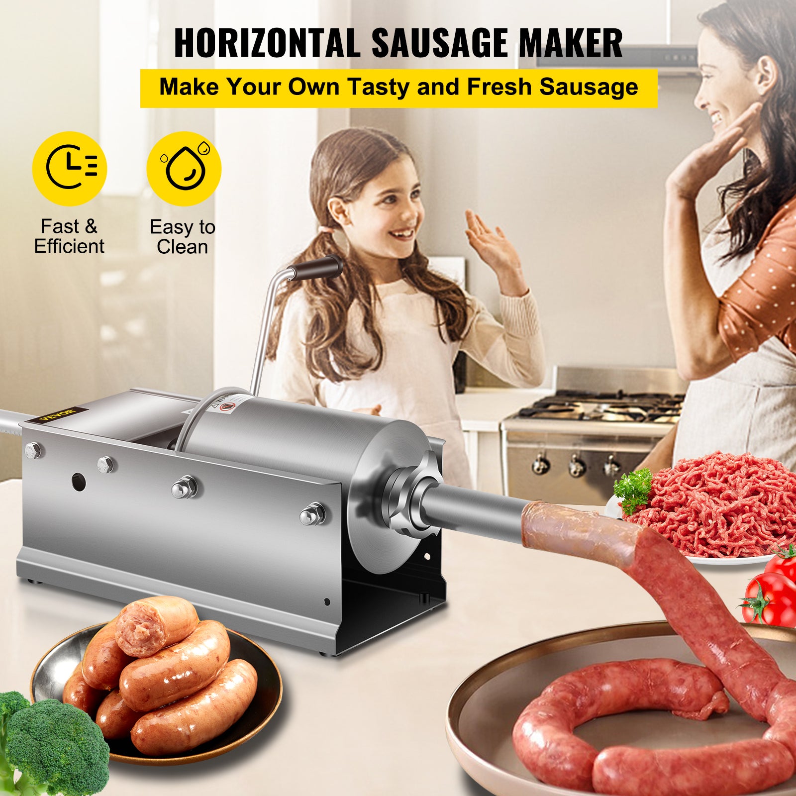 Masina de carnati, otel inoxidabil, 7 lbs, 3L - eMAG.ro