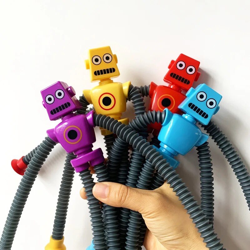 Set 4 roboti senzoriali, creativi cu ventuze, multicolor - eMAG.ro
