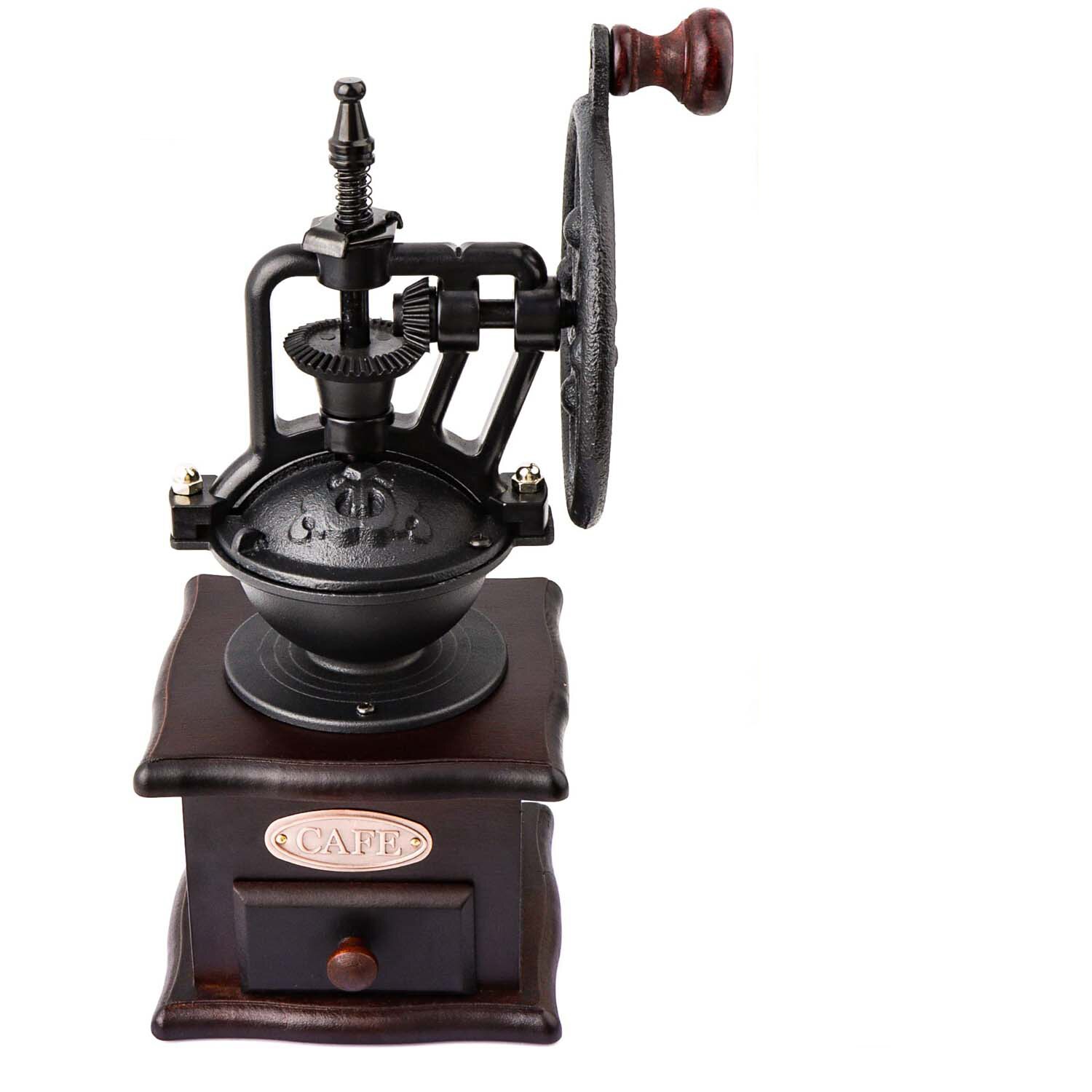 Rasnita de cafea manuala, din lemn, setari reglabile grosiere si fine ...