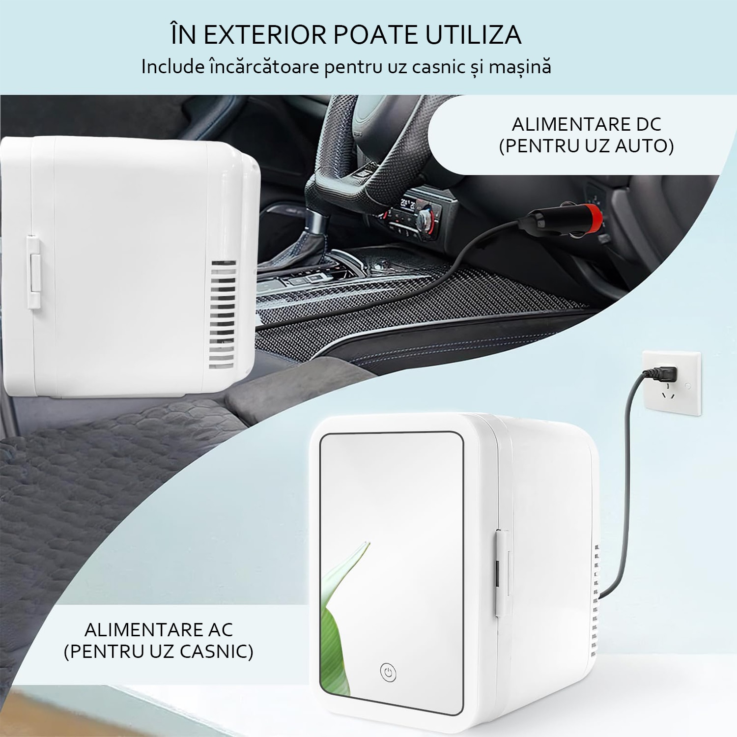 Mini frigider cosmetic cu functii duble de incalzire/racire, portabil ...