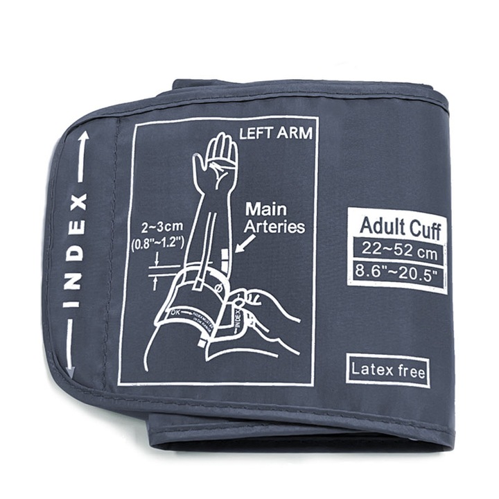 Manseta pentru tensiunea arteriala, Nylon, Negru - eMAG.ro