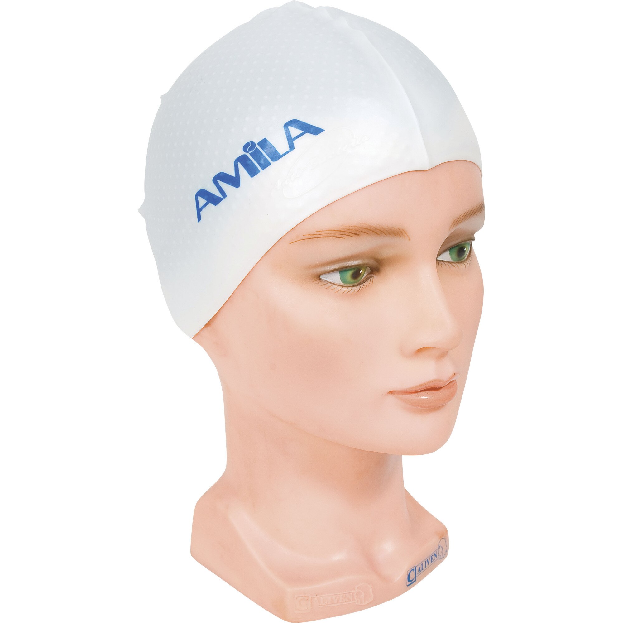 Casca de inot antibacteriana, Amila, Cauciuc, Alb - eMAG.ro