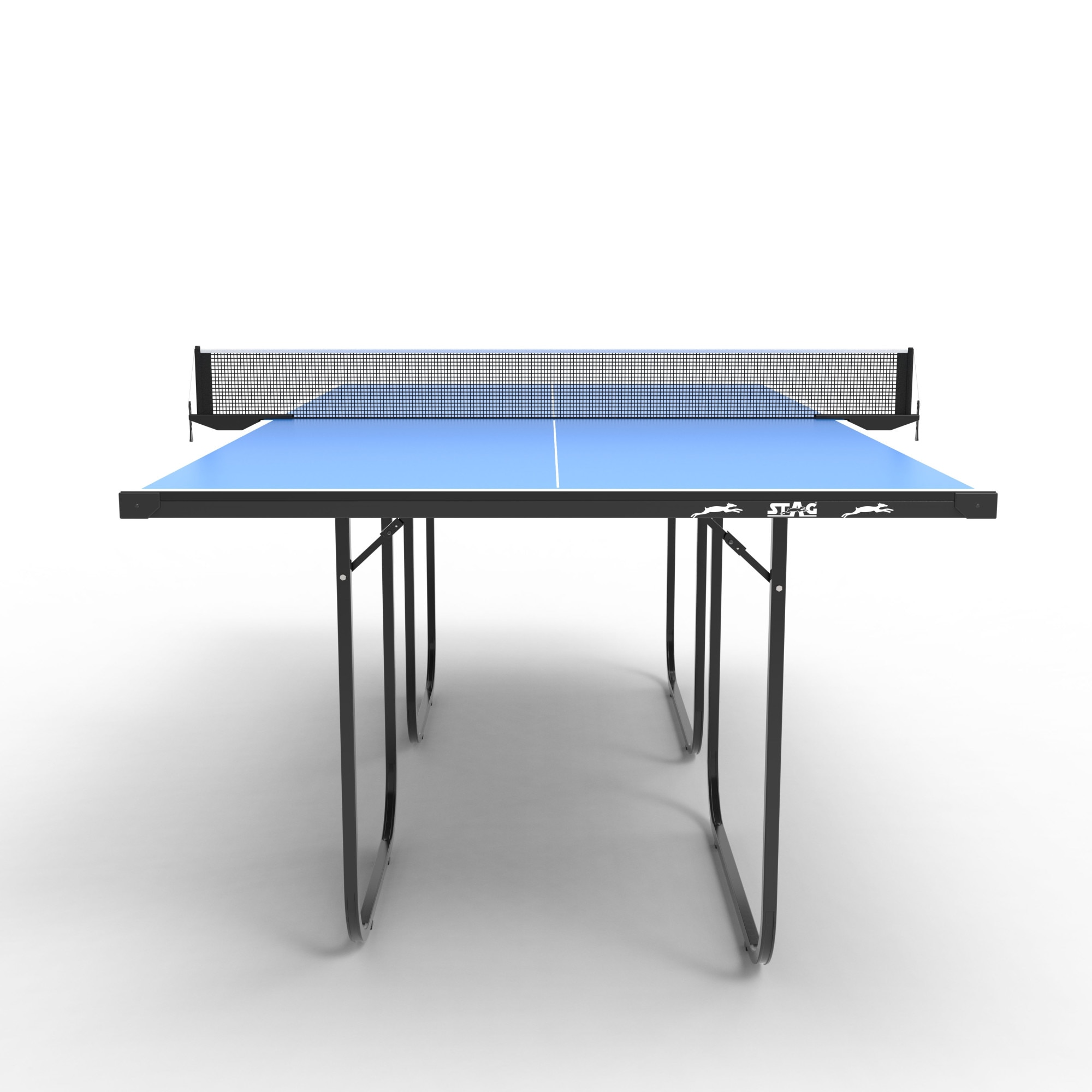 Masa de ping pong, STAG, Lemn, 204x112x76 cm, Albastru - eMAG.ro