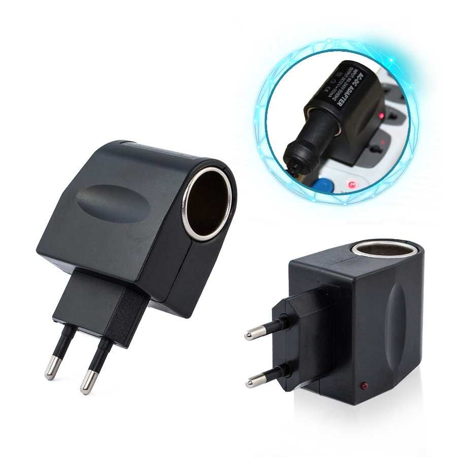 Adaptor priza retea AC 220V la priza mama bricheta auto DC 12V 500mA ...