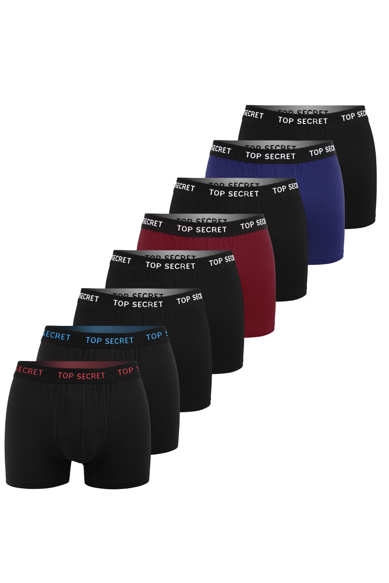 Set 8 perechi boxeri barbati, Top secret, Bumbac, Multicolor, XXL - eMAG.ro