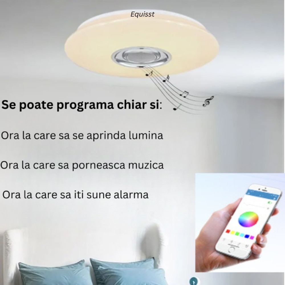 Lampa Equisst®, Smart, plafoniera LED, RGB, difuzor incorporat ...