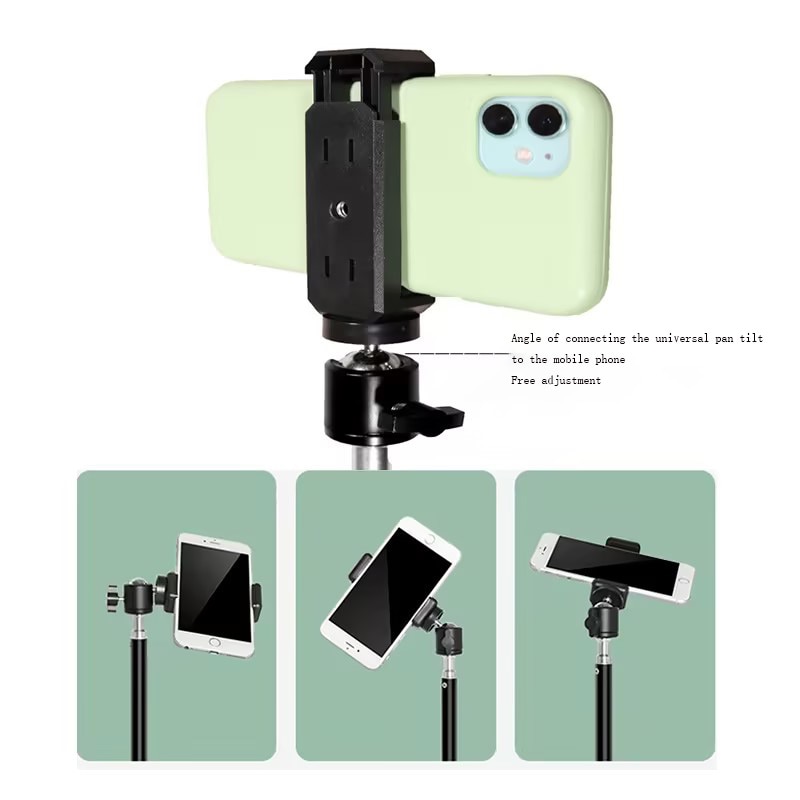 Trepied pentru telefon, Rotativ la 360 °, Telecomanda, 170 cm, Negru ...