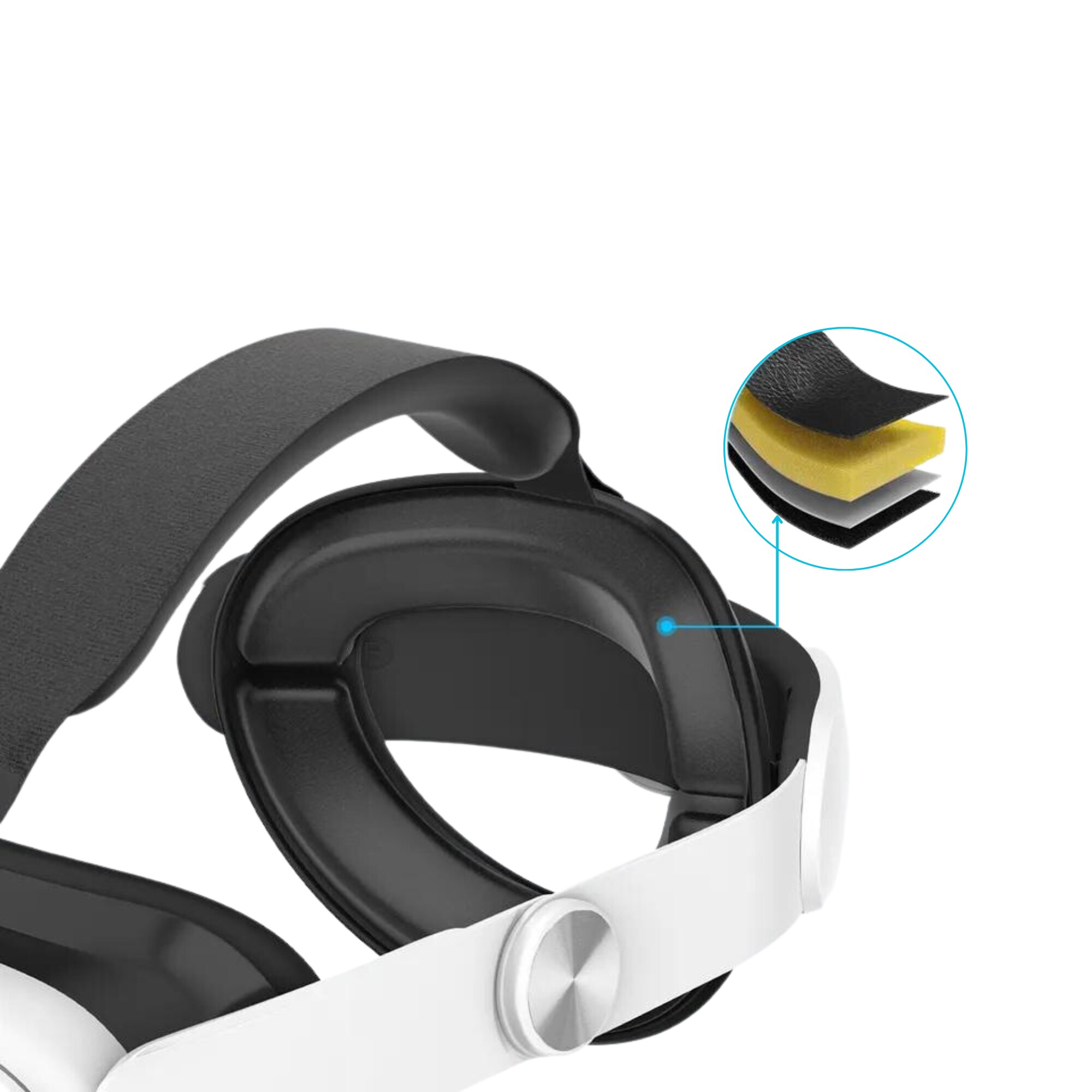 Curea VR, Vortex Virtual Reality, ABS, Pentru Meta Quest 3, Alb/Negru ...