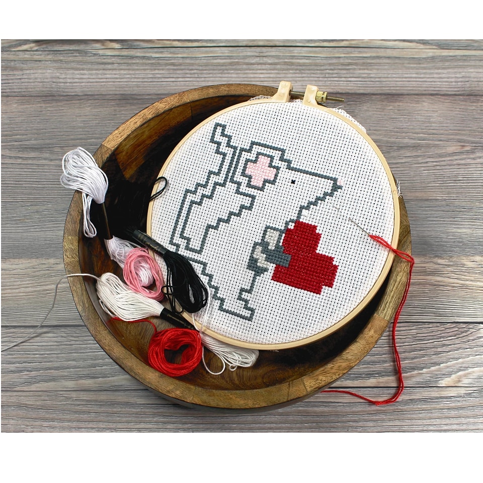 Gherghef rotund din plastic pentru broderie, diametru 16 cm, Bej - eMAG.ro