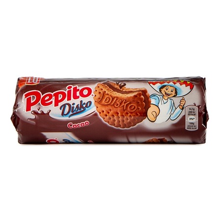 Pepito Disko Biscuiti cu Cacao umpluti cu Crema de Cacao 169g - eMAG.ro