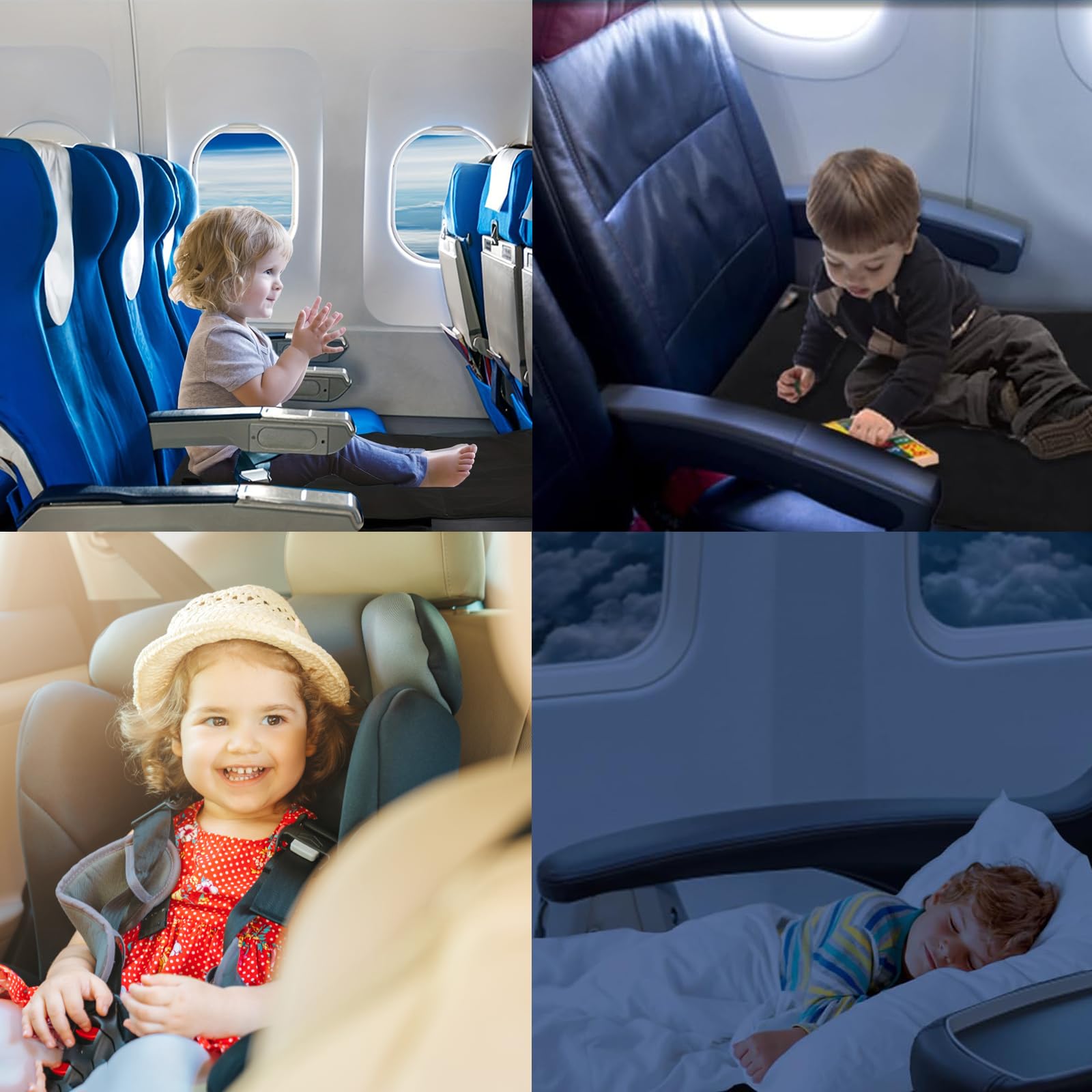 Accesoriu pentru scaun avion, Pentru transport copii, Negru - eMAG.ro