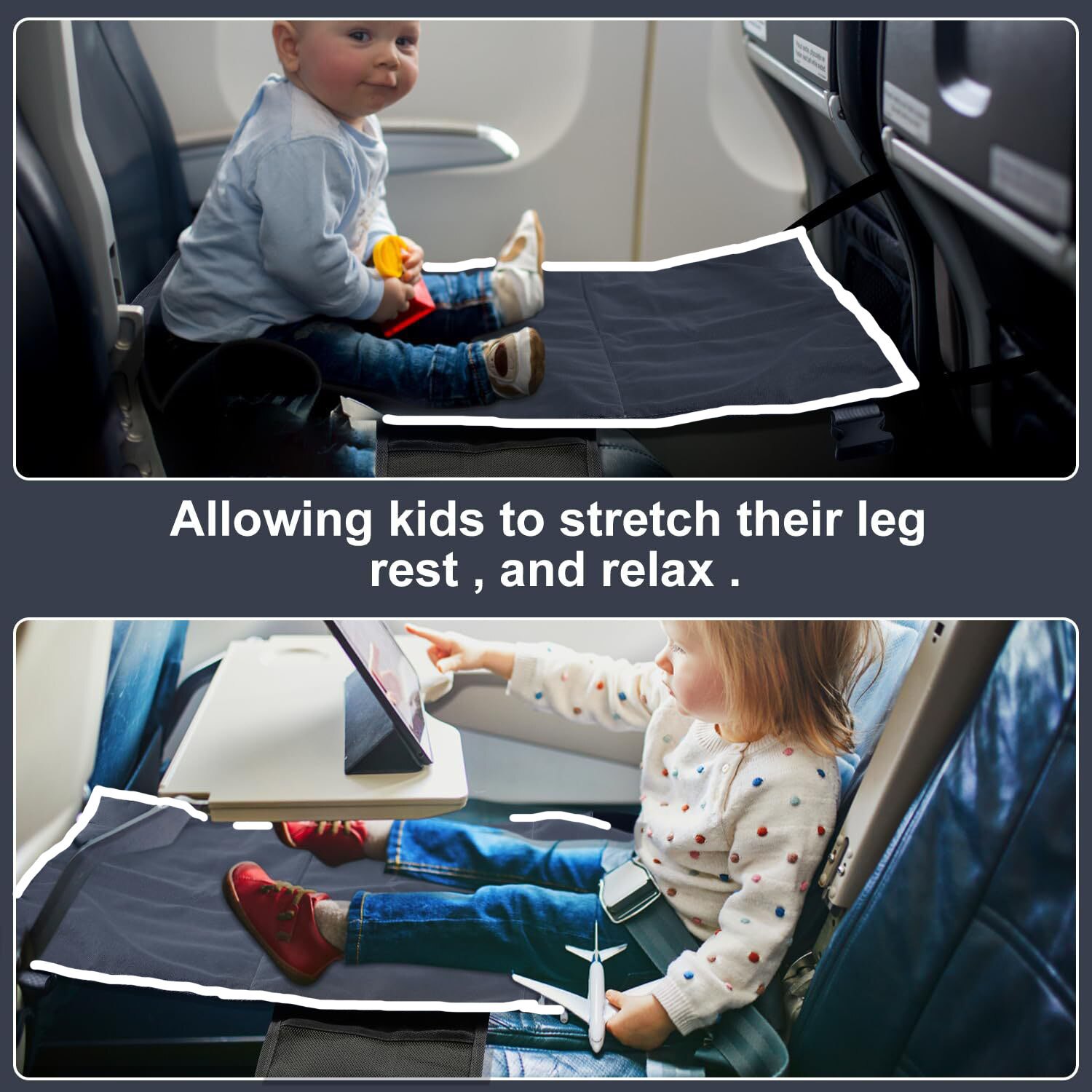 Accesoriu pentru scaun avion, Pentru transport copii, Negru - eMAG.ro