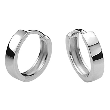 Cercei minimalisti pentru barbati, S925 argint, platina, 1.2cm - eMAG.ro