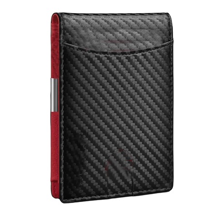 Portofel barbati din Piele Naturala, Protectie RFID, cu agrafa pentru ...