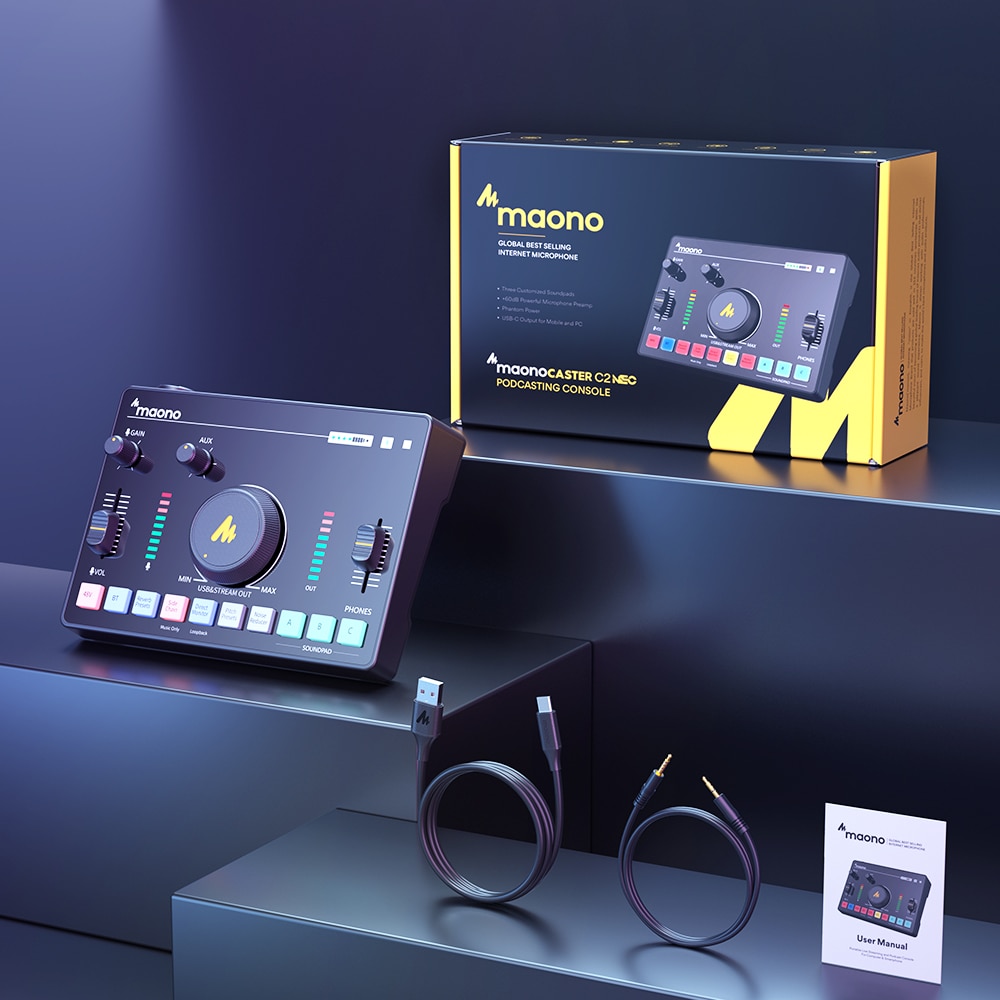 Mixer Profesional Maono AMC2 NEO, portabil, autonomie 7h, all in one ...