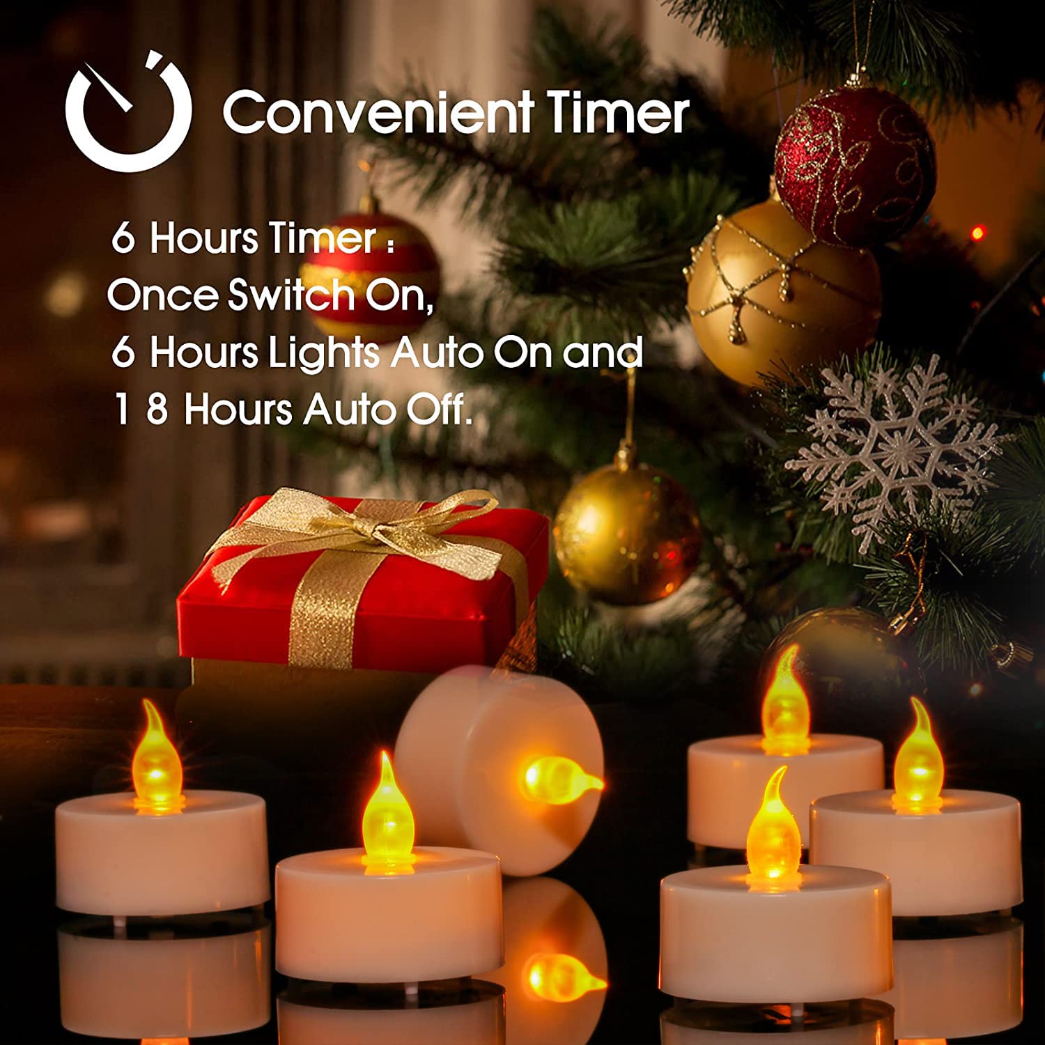 Set 24 lumanari electrice, LED, Alb - eMAG.ro