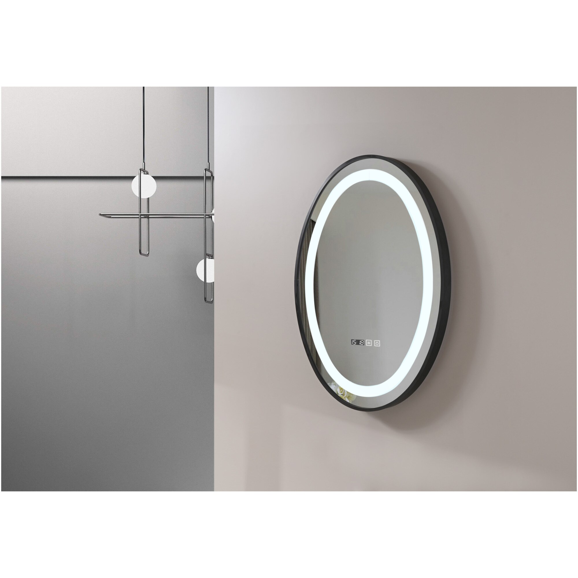 Oglinda baie Belform Infinity, cu iluminare LED 3 culori, intrerupator ...