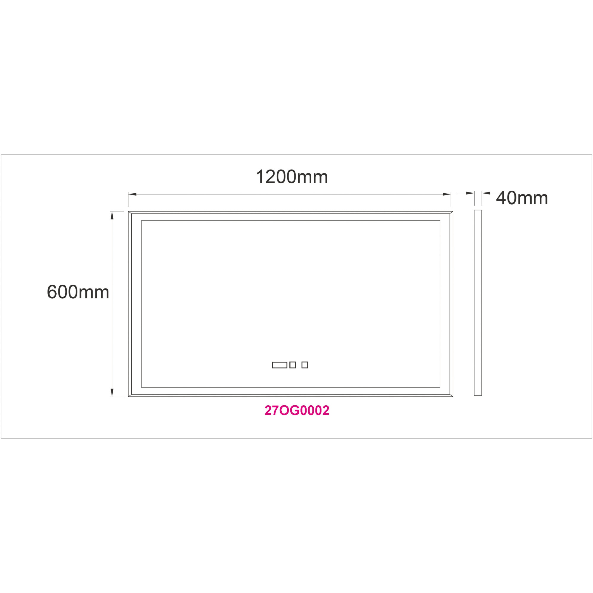 Oglinda baie Belform Infinity, cu iluminare LED 3 culori, intrerupator ...