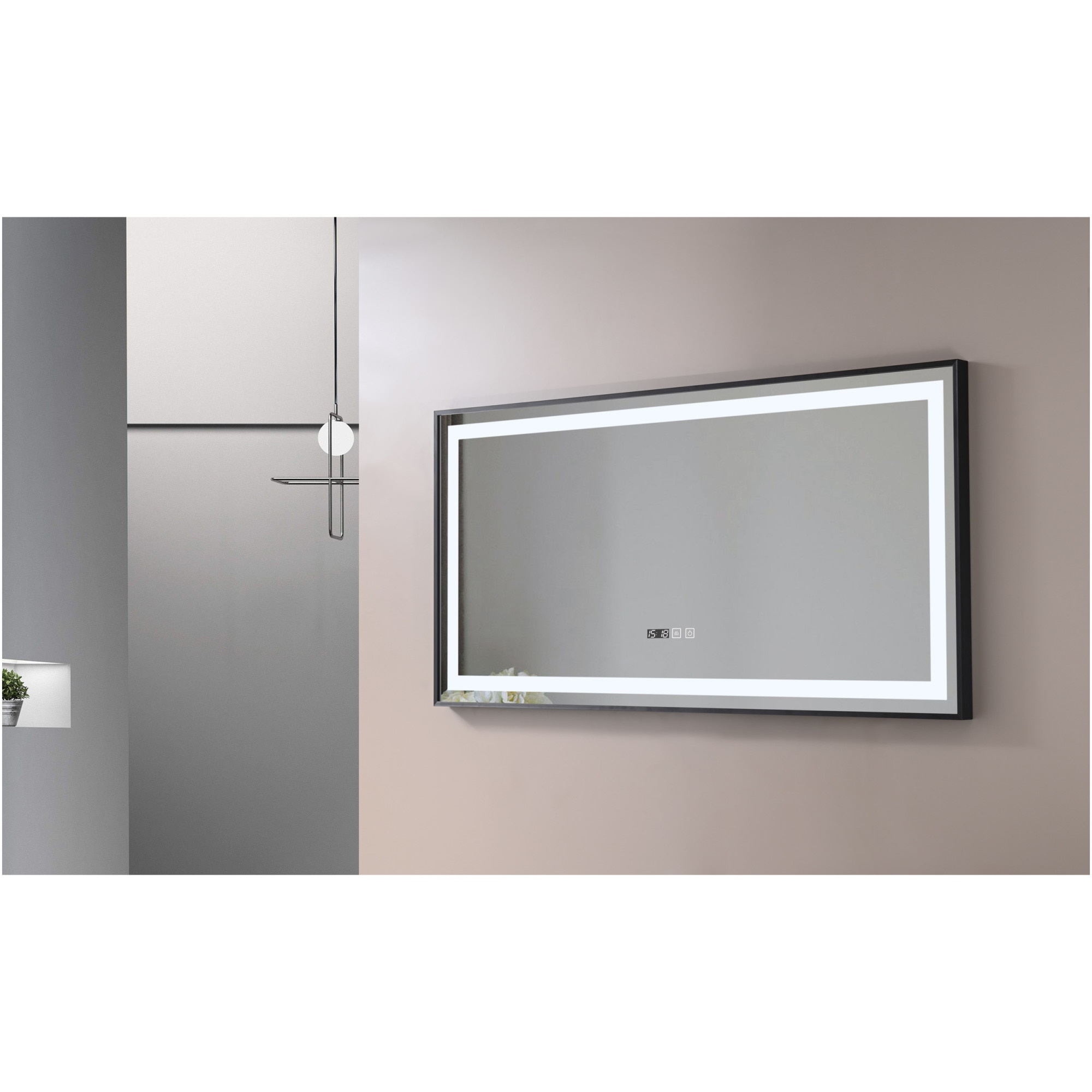 Oglinda baie Belform Infinity, cu iluminare LED 3 culori, intrerupator ...