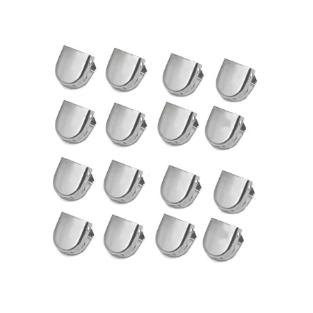 Set 16 buc Clipsuri metalice AdyMel®, plate, pentru sireturi ...