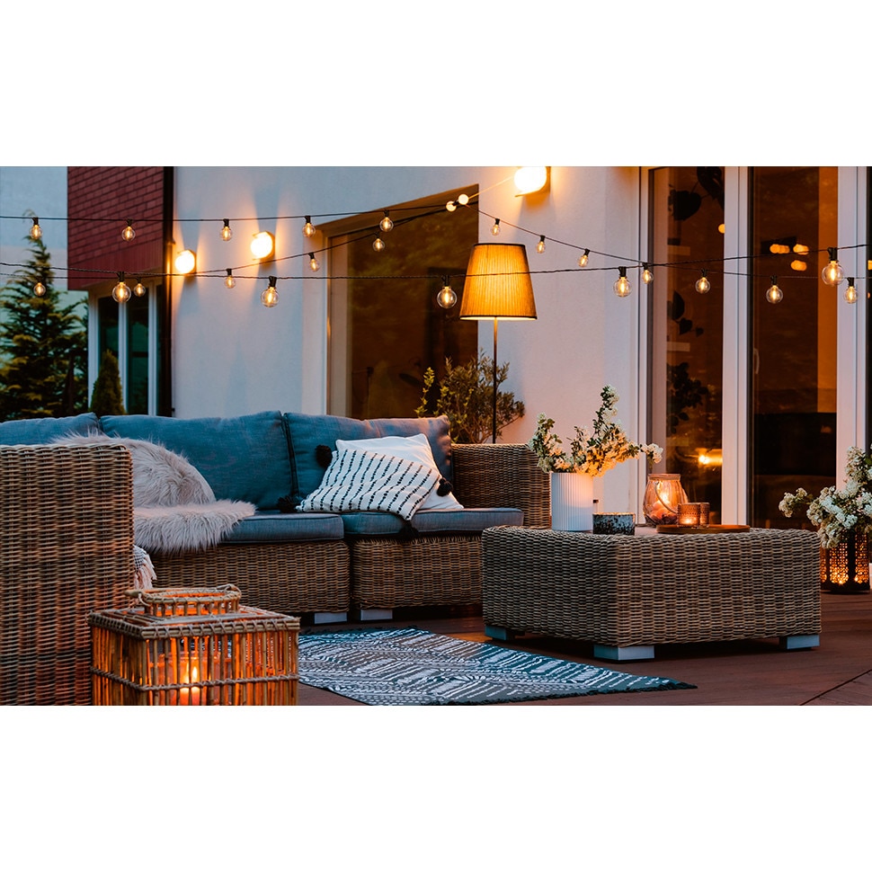 Ghirlanda Luminoasa 8m cu 25 Becuri LED 1W, G40, E12, IP65, Interconectabila, Bec rezerva inclus ...