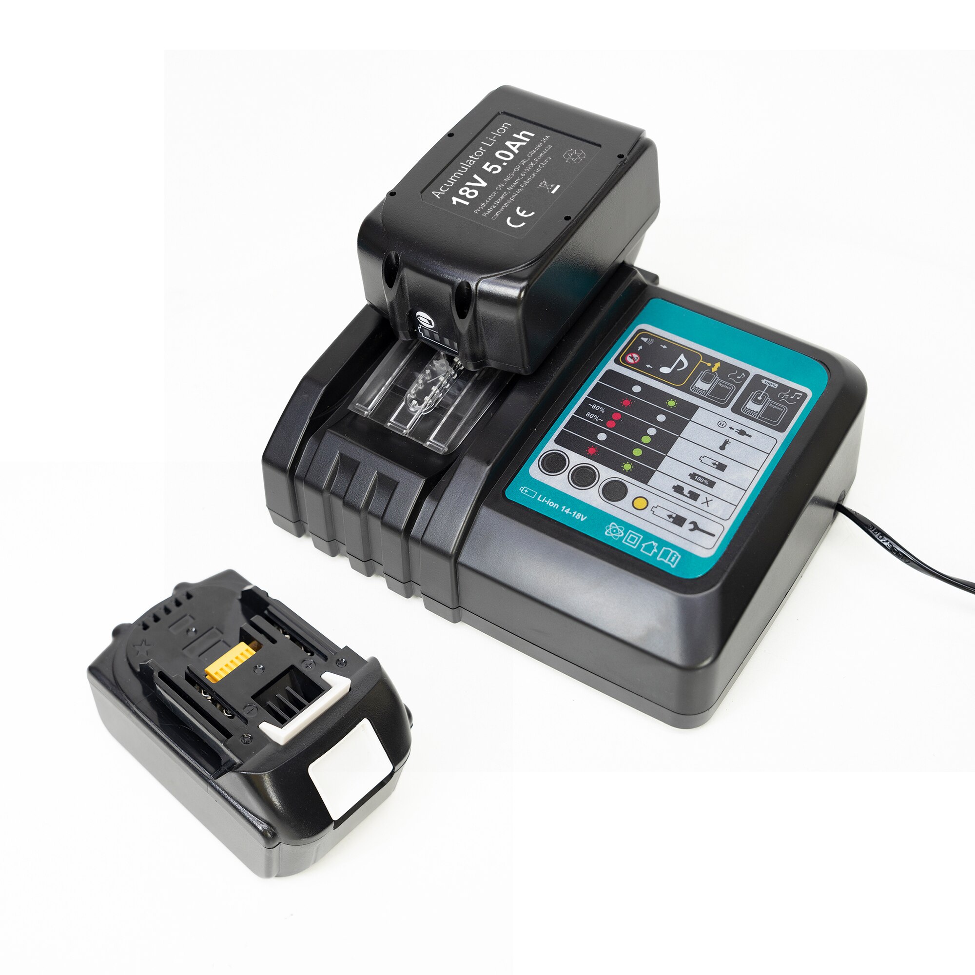 Set 4 scule electrice PNI WK400 cu 2 acumulatori 18V 5.0Ah si ...