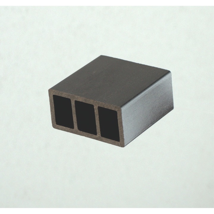 Grinda WPC lemn compozit de sustinere gard 2000 x 100 x 50 mm, Gri antracit si maro inchis - eMAG.ro