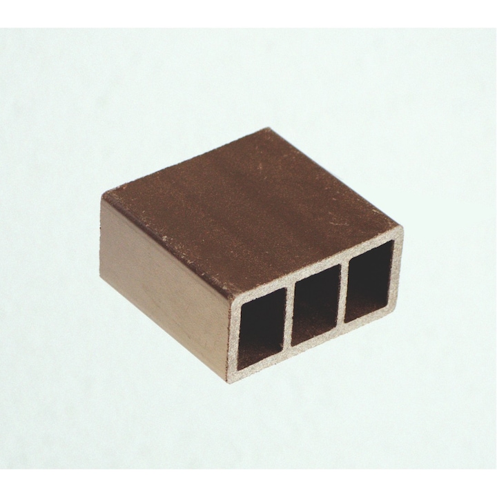 Grinda WPC lemn compozit de sustinere gard 2000 x 100 x 50 mm, Gri antracit si maro inchis - eMAG.ro