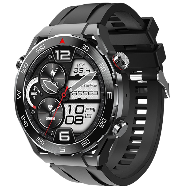 Ceas Smartwatch Barbati TechONE® HW5 Aquarace, AMOLED 1.52 Inch Rotund ...