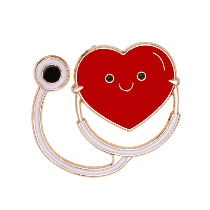 Martisor Brosa Stetoscop Inima Zambareata - eMAG.ro