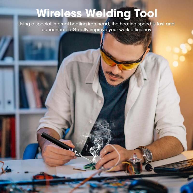 Set pistol de lipit letcon, portabil, wireless, acumulator incorporat ...