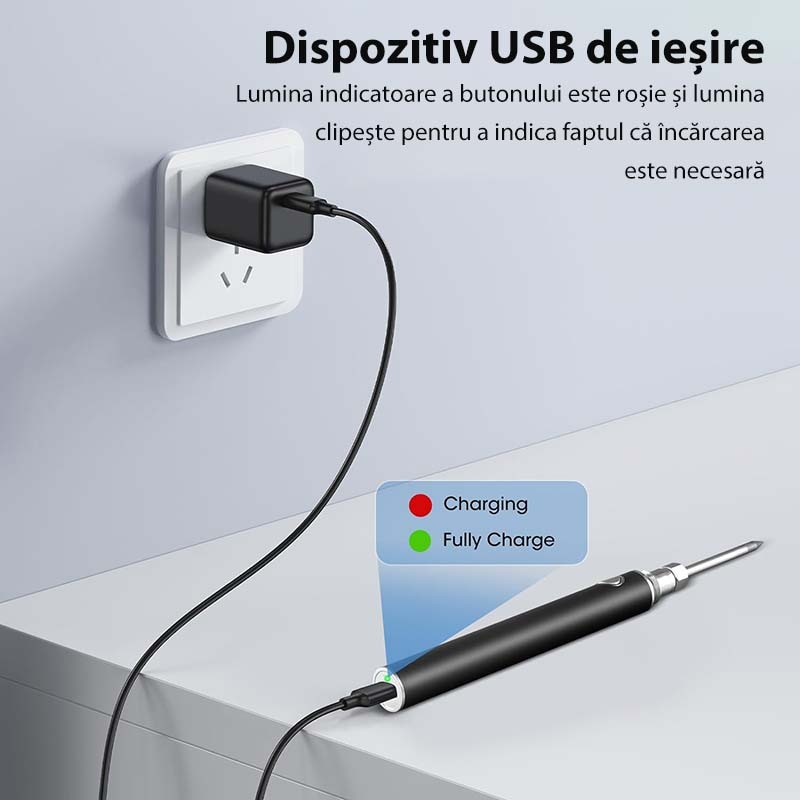 Set pistol de lipit letcon, portabil, wireless, acumulator incorporat ...