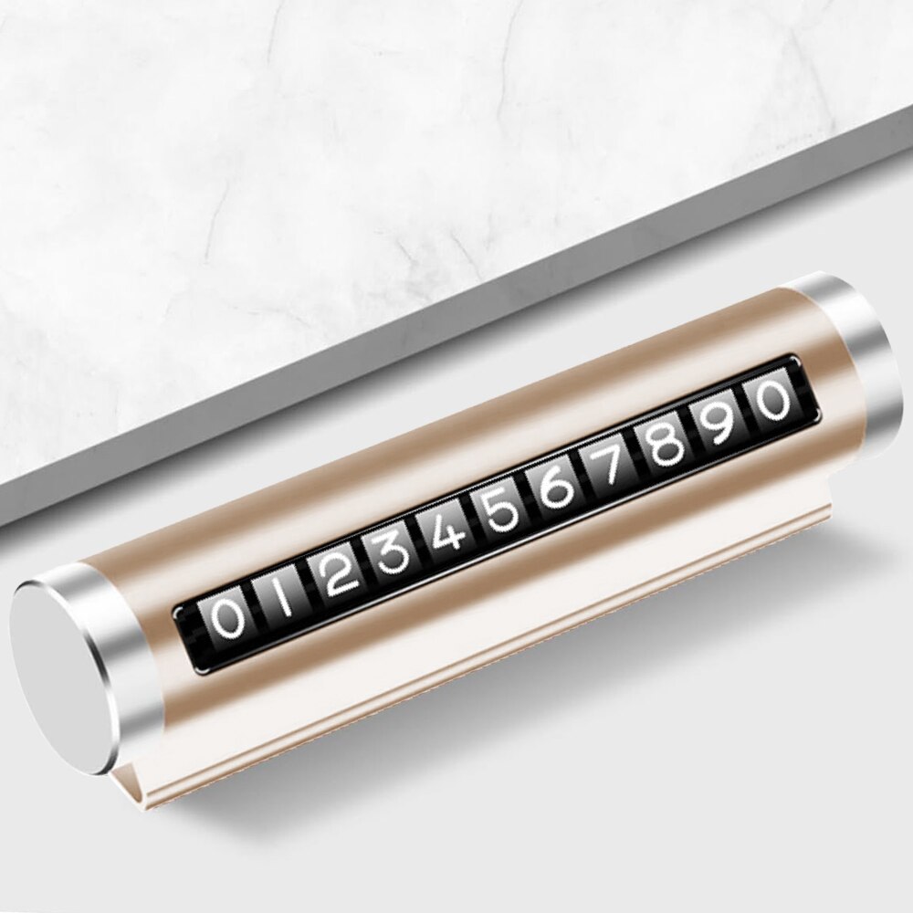 Suport numar de telefon pentru parcare, Minetgnon, Metal, Auriu - eMAG.ro