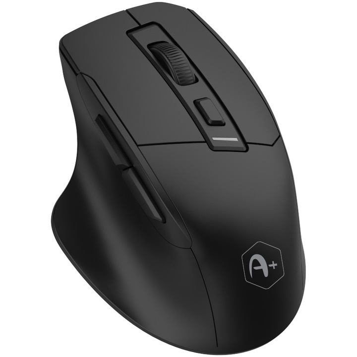 Mouse office A+ wireless, 1600 dpi, 400 mAh battey, type-C, black - eMAG.ro