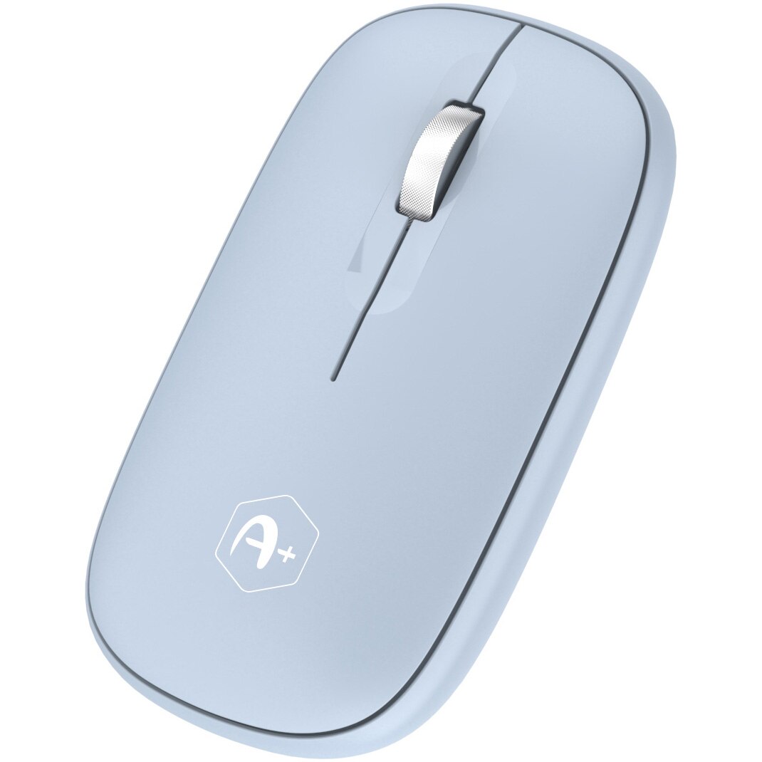 Mouse office A+ wireless, 1200 dpi, silent switch, metalic scroll, blue ...