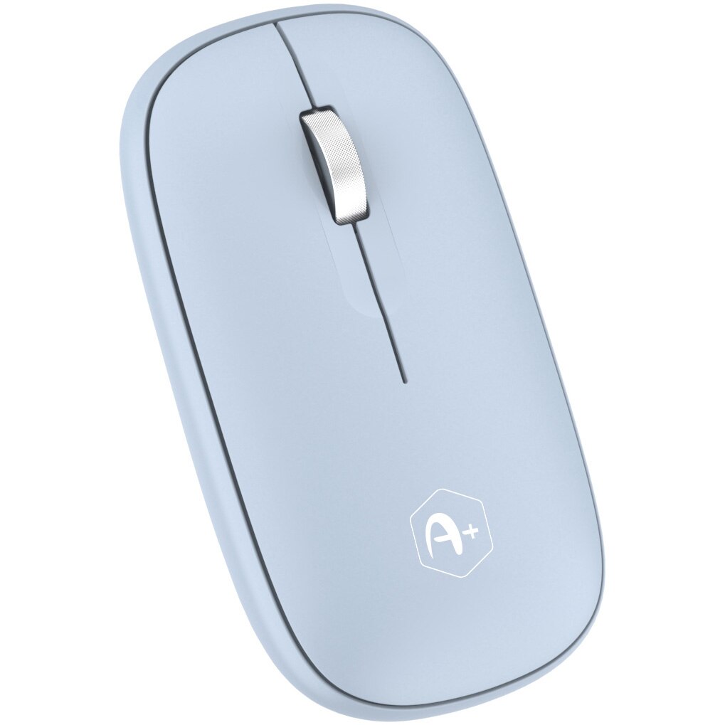 Mouse office A+ wireless, 1200 dpi, silent switch, metalic scroll, blue ...
