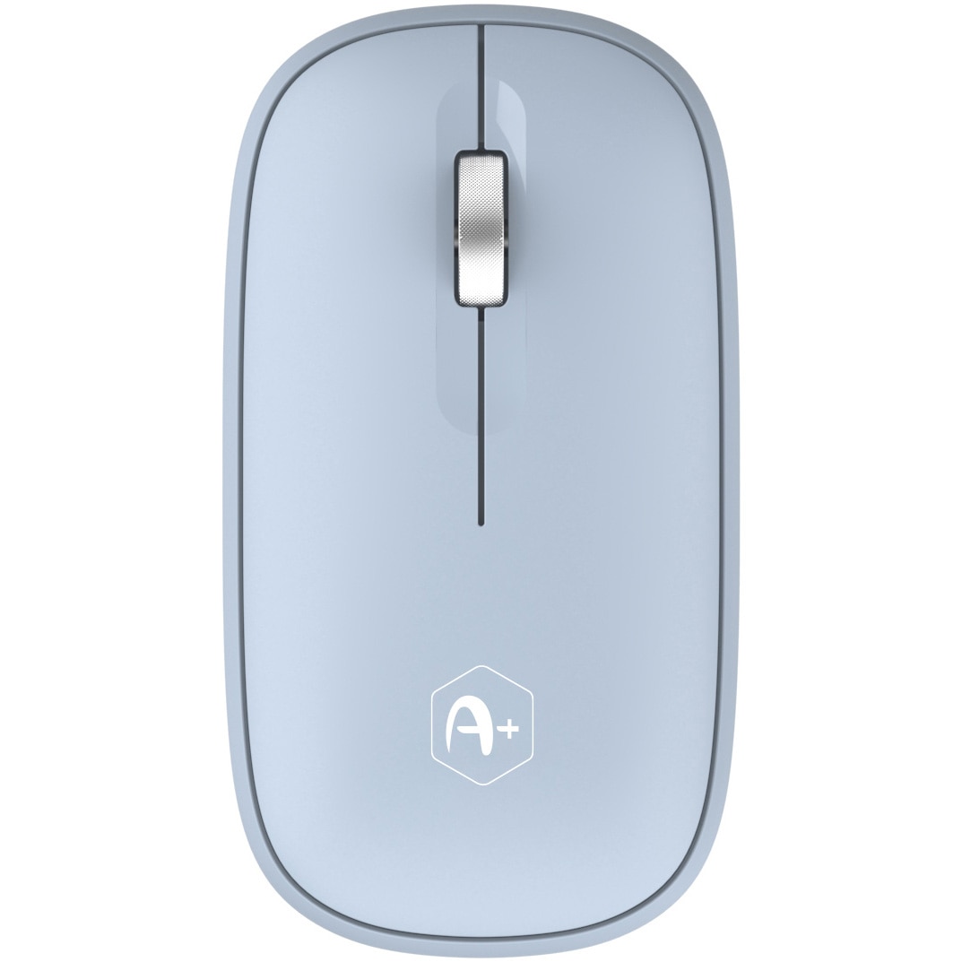 Mouse office A+ wireless, 1200 dpi, silent switch, metalic scroll, blue ...