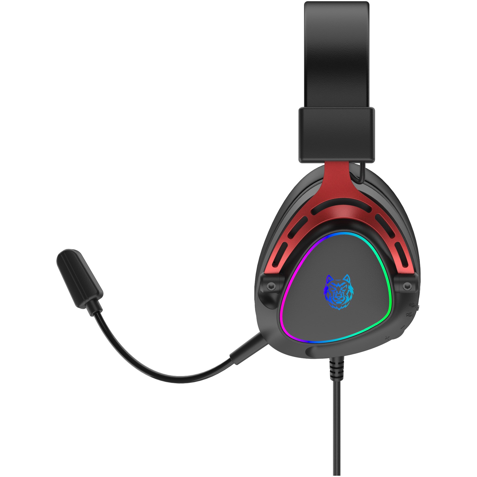 Casti gaming cu microfon A+, USB, cablu 1.9m, black - eMAG.ro