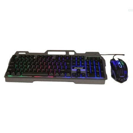 Kit Tastatura si Mouse Gaming, Iluminare LED, Calculator, Laptop, Cablu ...