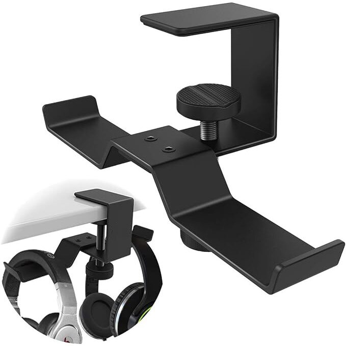 Suport pentru casti, Metal, Negru - eMAG.ro