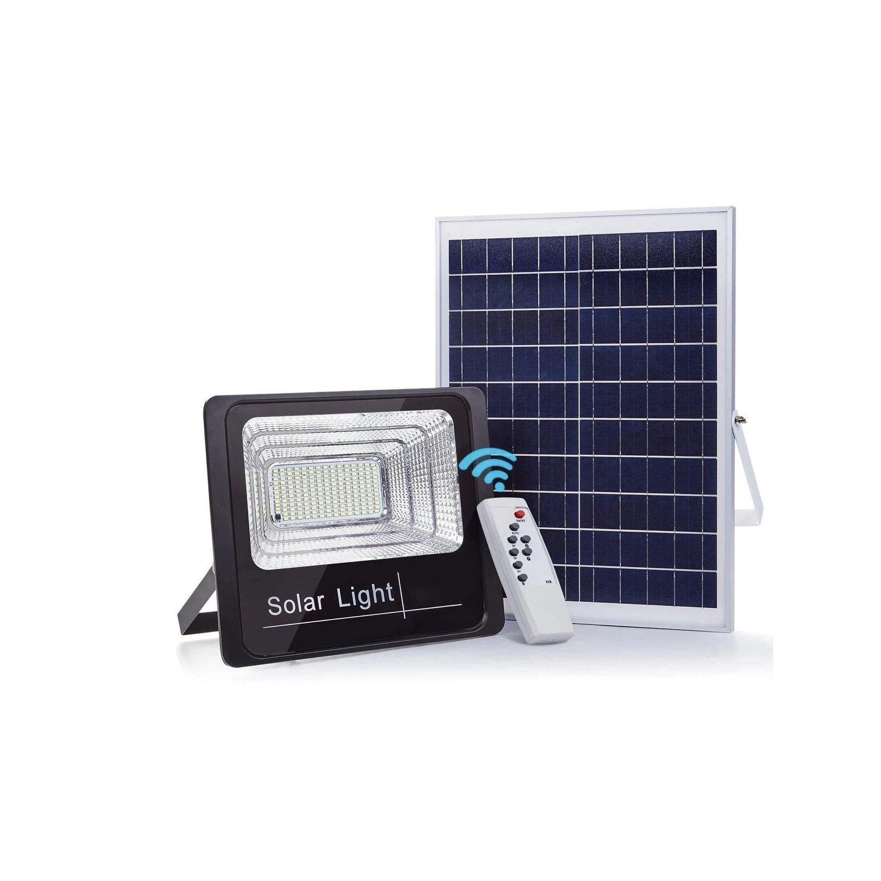 Proiector LED cu Panou Solar pentru Incarcare cu Telecomanda, 300W ...